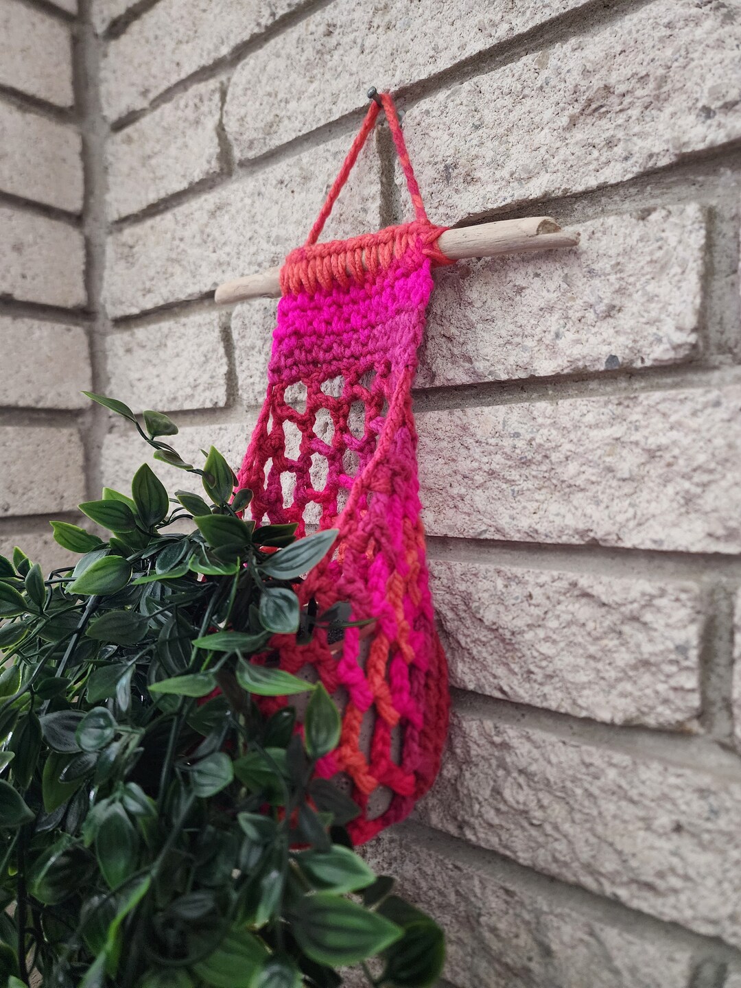 Hanging Planter, Hanging Crochet Basket, Hanging Basket Storage ...