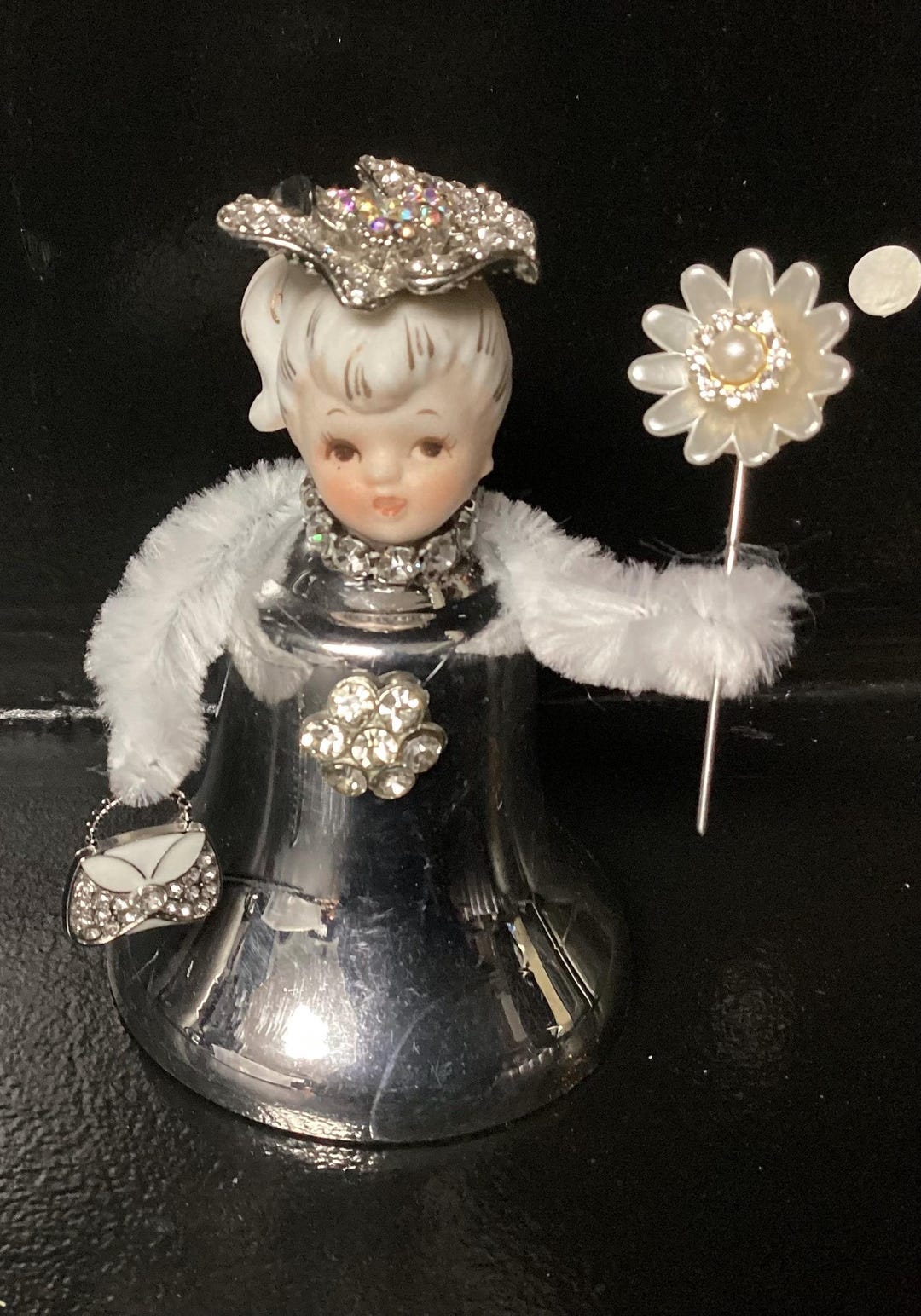 Blingy Barbie Assemblage Folk Art Doll Vintage Repurposed Mixed Media ...
