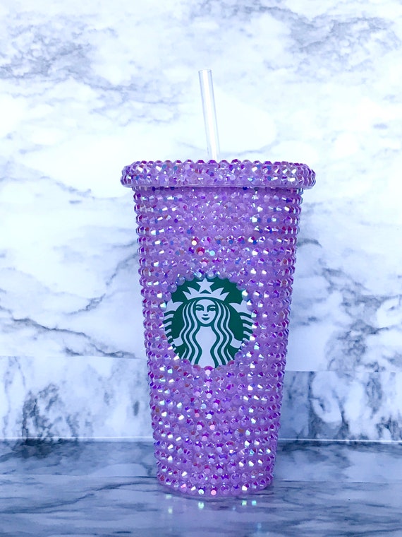 24oz Purple Rhinestone Starbucks Cold Cup - Etsy