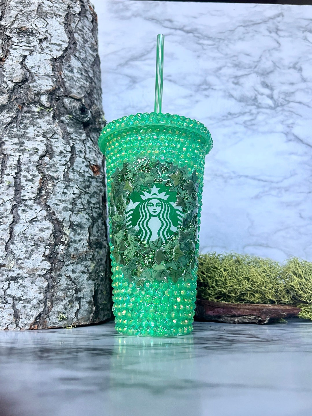 Green Ivy 24oz Starbucks Cold Cup - Etsy