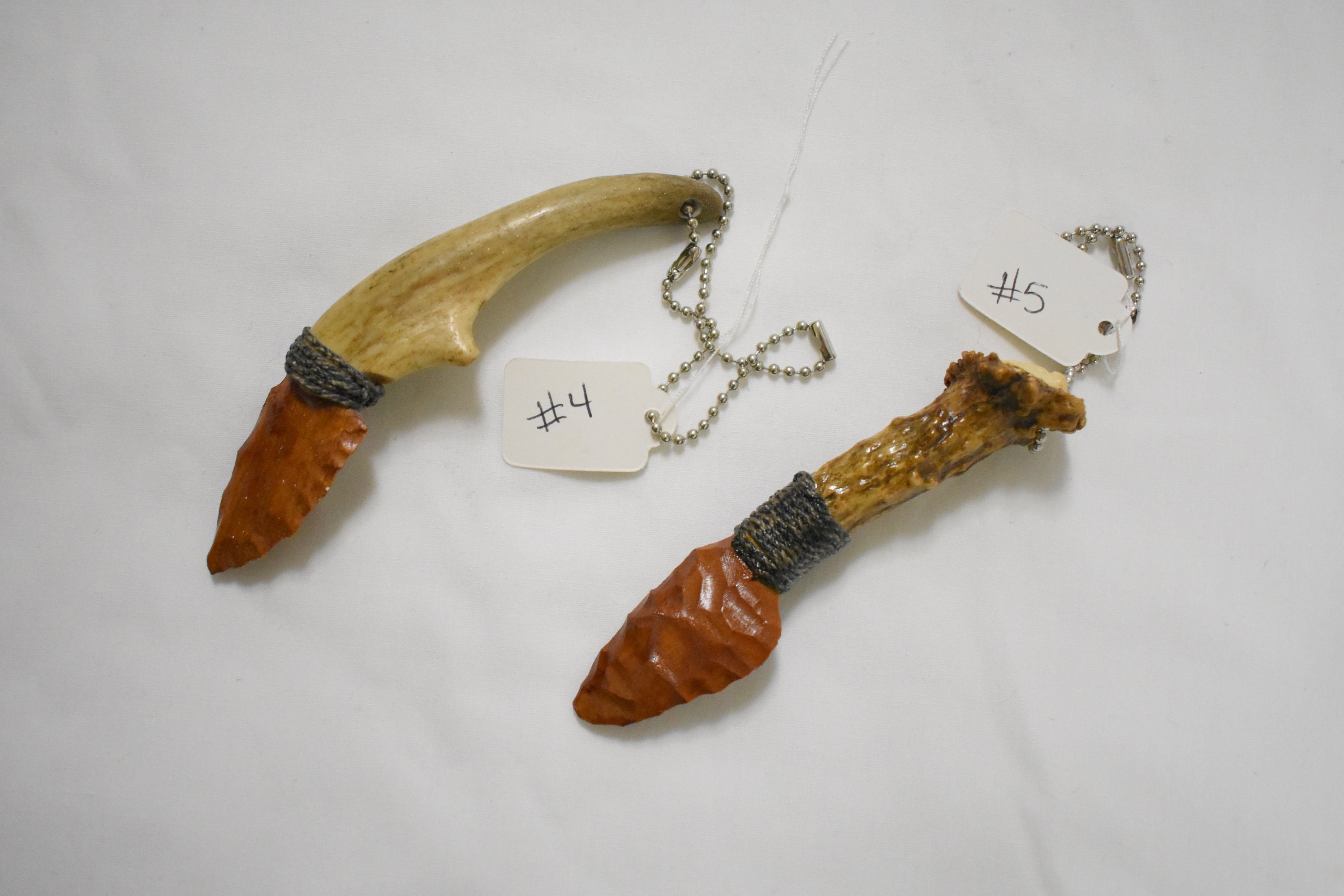 Hand Carved Cherry Wood Decorative Knife, Deer Antler Handle, Hanging ...