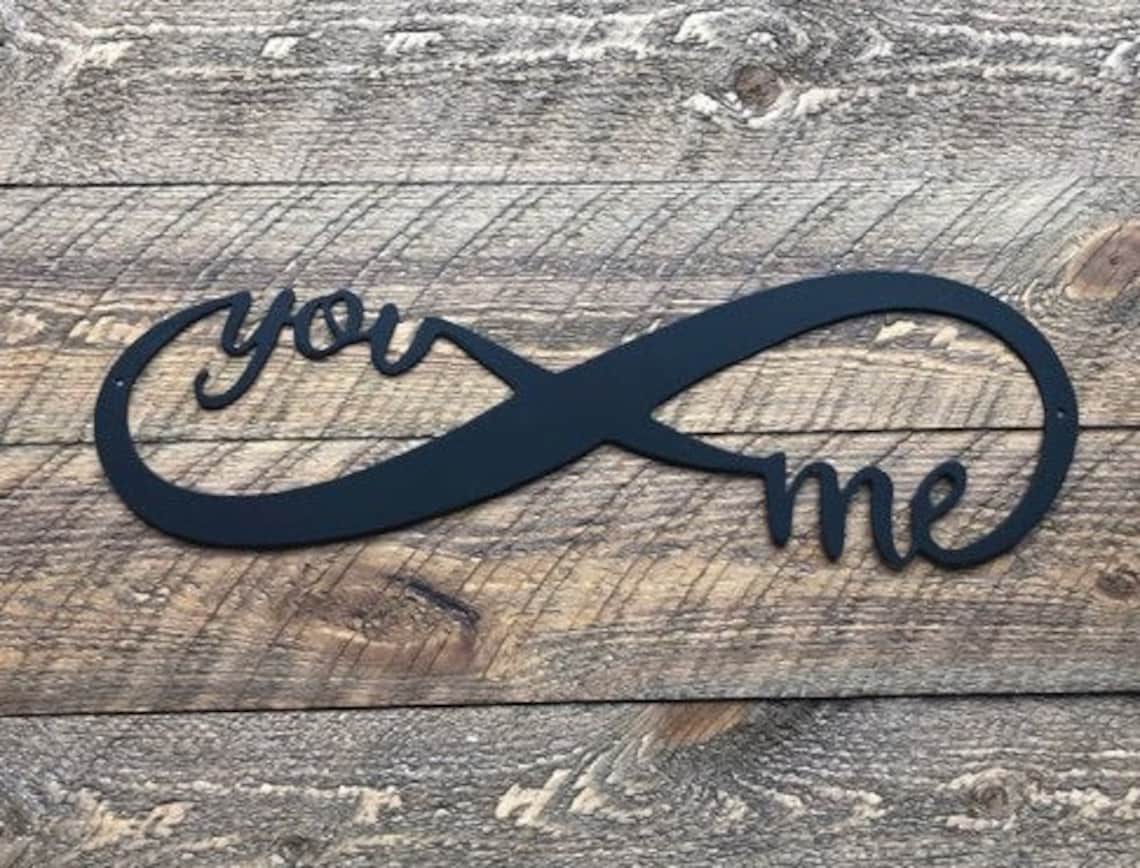 You & Me Infinity Metal Sign | Etsy