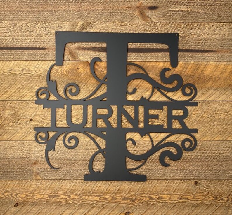 Fancy Split Monogram personalized - Etsy