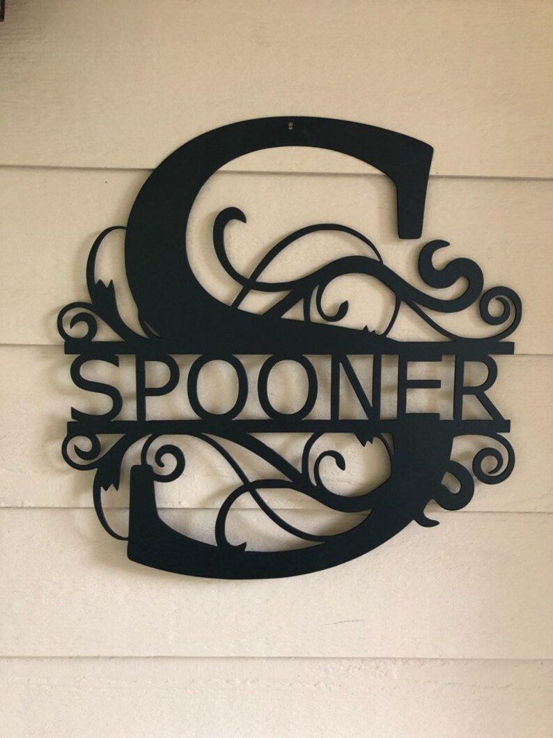 Fancy Split Monogram personalized | Etsy