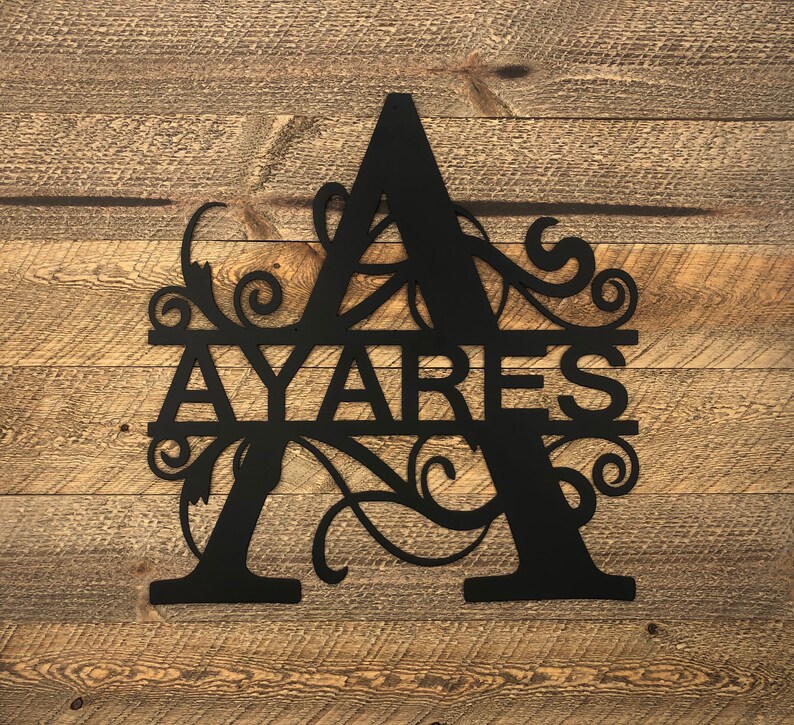 Fancy Split Monogram personalized - Etsy