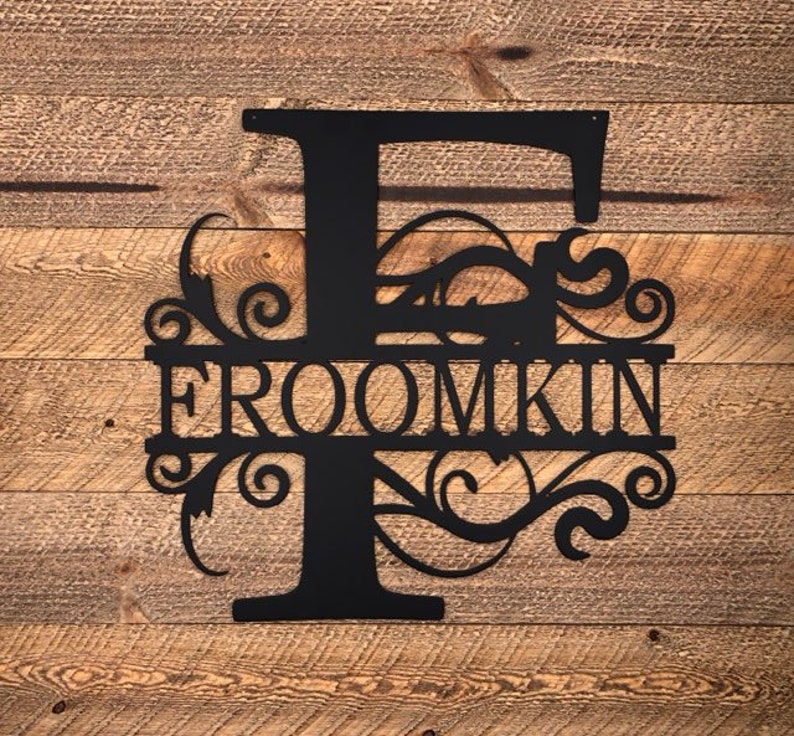 Fancy Split Monogram personalized - Etsy