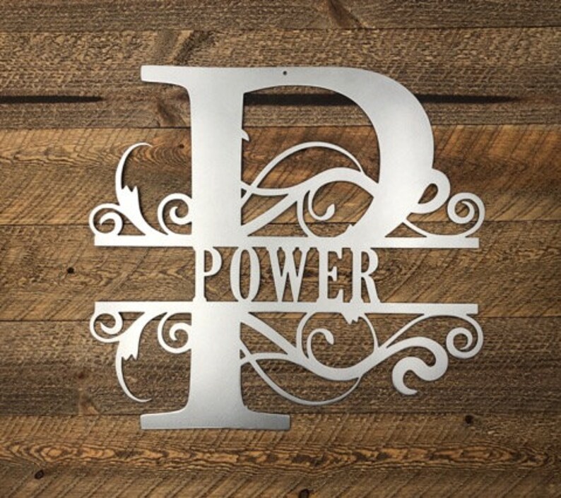 Fancy Split Monogram personalized - Etsy