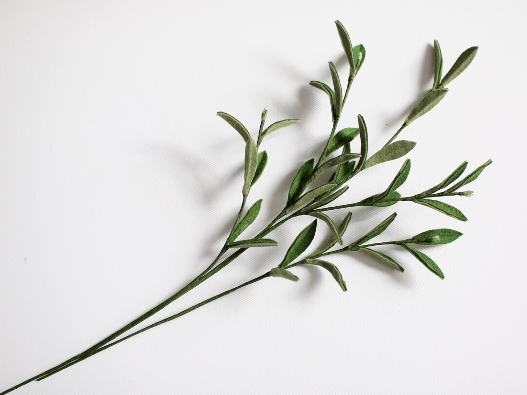Felt Olive Branch: Handmade Artificial Foliage, DIY Home Decor - Etsy