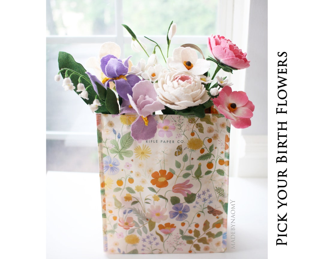 Build Your Own Birth Flower Bouquet, Custom Bouquet, Birth Flower, Felt ...