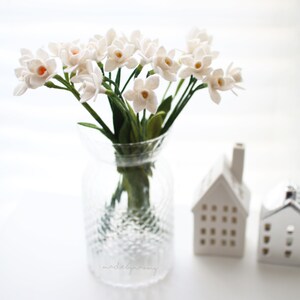 Felt Paperwhite Narcissus, December Birth Flower, Paperwhite, Felt ...