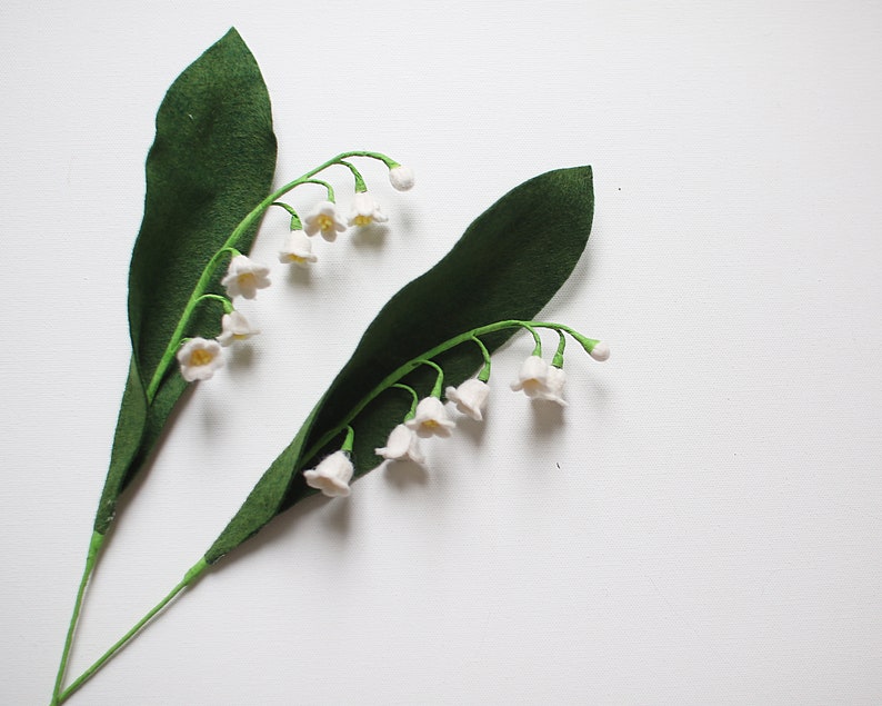 Felt Lily of the Valley Stem: May Birth Flower, Wedding Bouquet - Etsy
