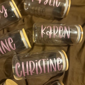 Glass Tumblr | Custom Glass Tumblr | Personalized Ice Coffee Cup - Etsy