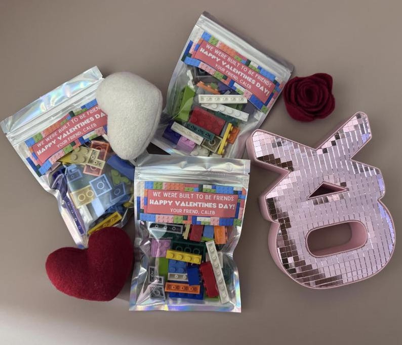 Personalized Block Valentines Day Grams | School V Day Cards | Building ...