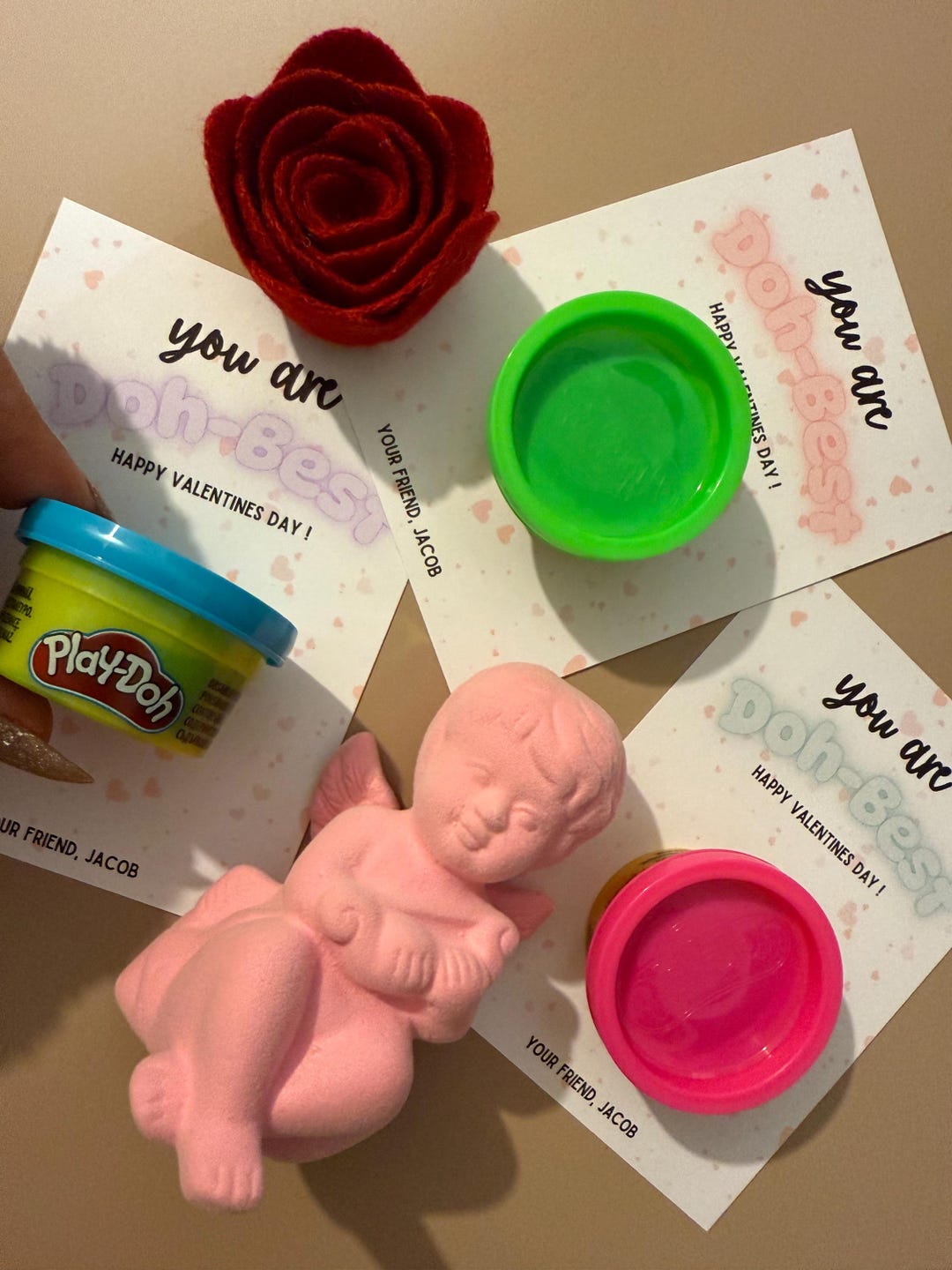 Play Dough Valentines Day Cards | Molding Dough Valentines Day Grams ...