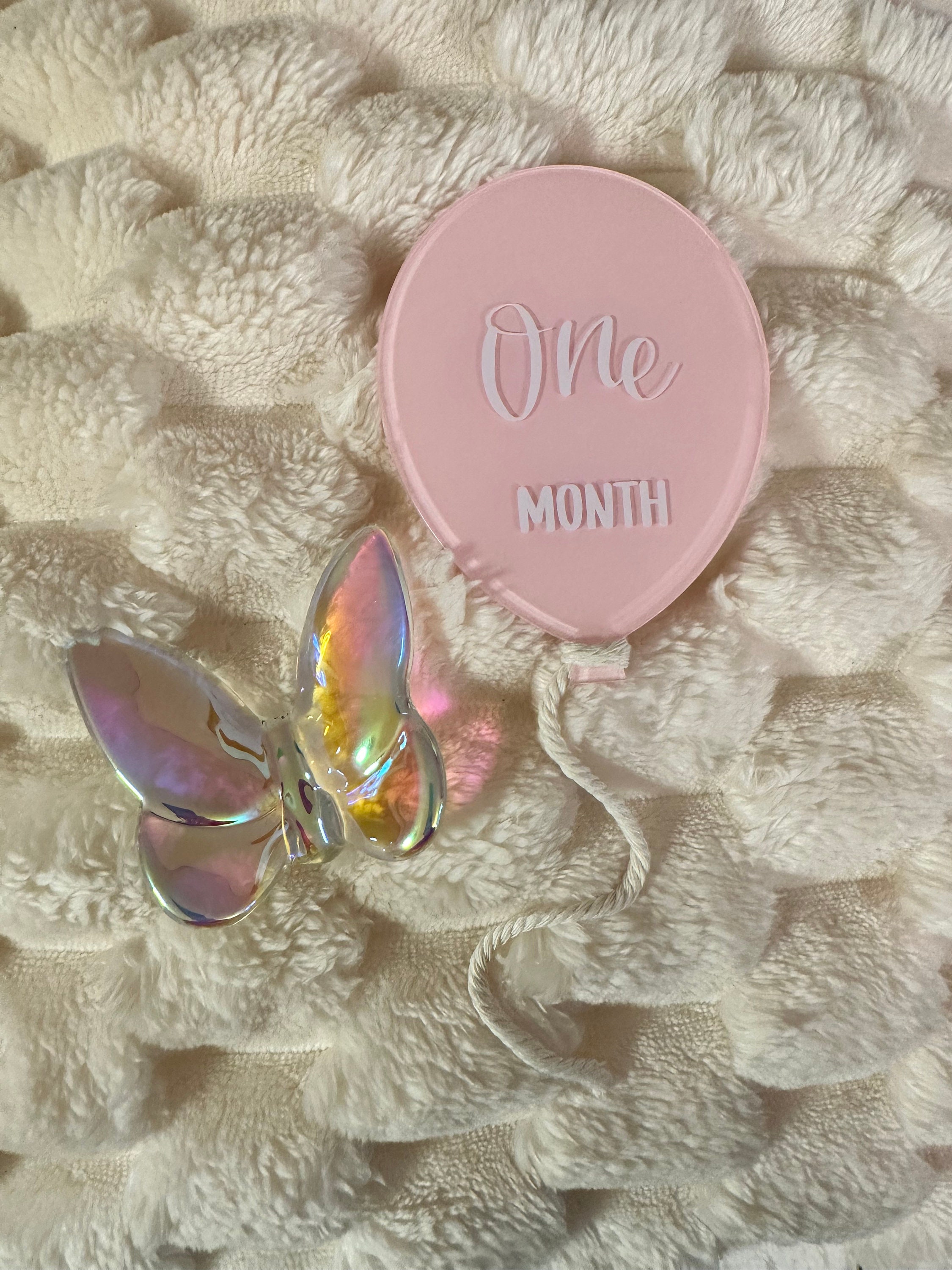 Acrylic Baby Milestone Balloons Monthly Balloon Milestone Balloon Baby ...