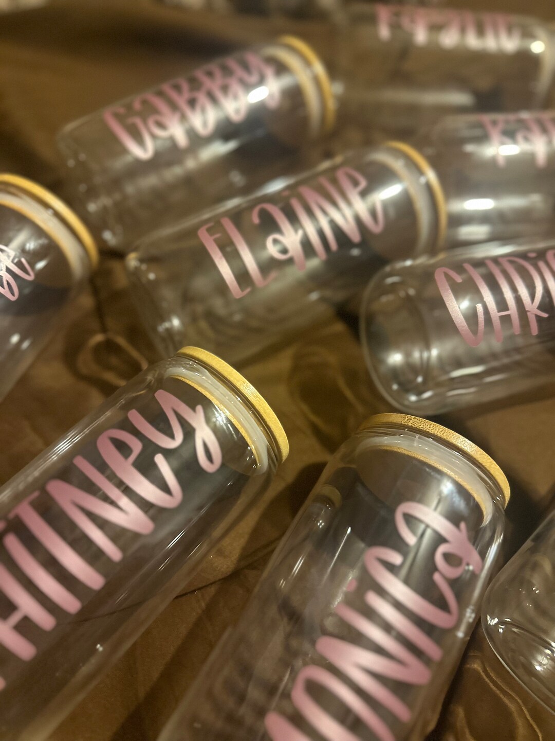 Glass Tumblr | Custom Glass Tumblr | Personalized Ice Coffee Cup - Etsy