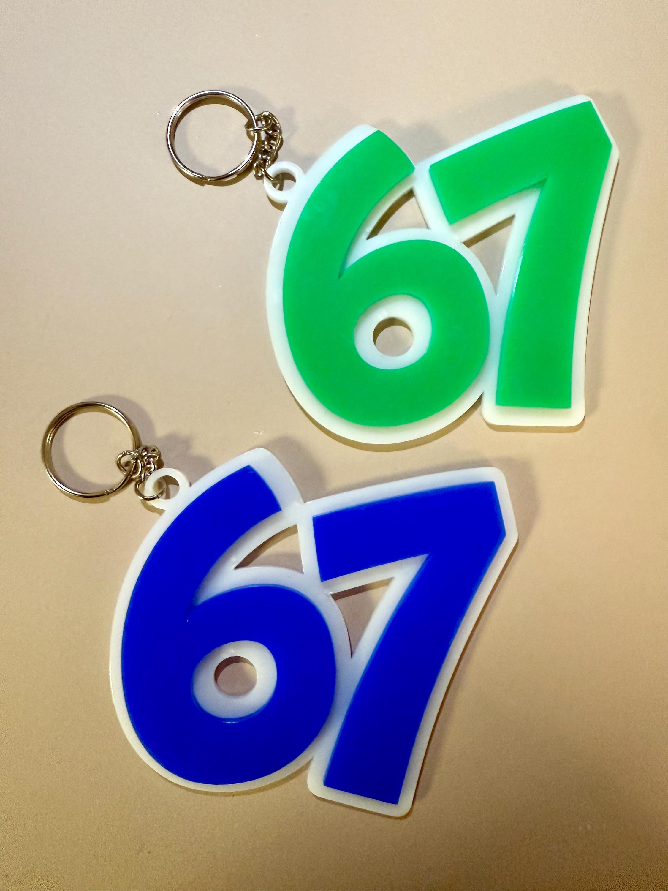 67 Meme Keychain | Teen Slang Party Favor - Etsy
