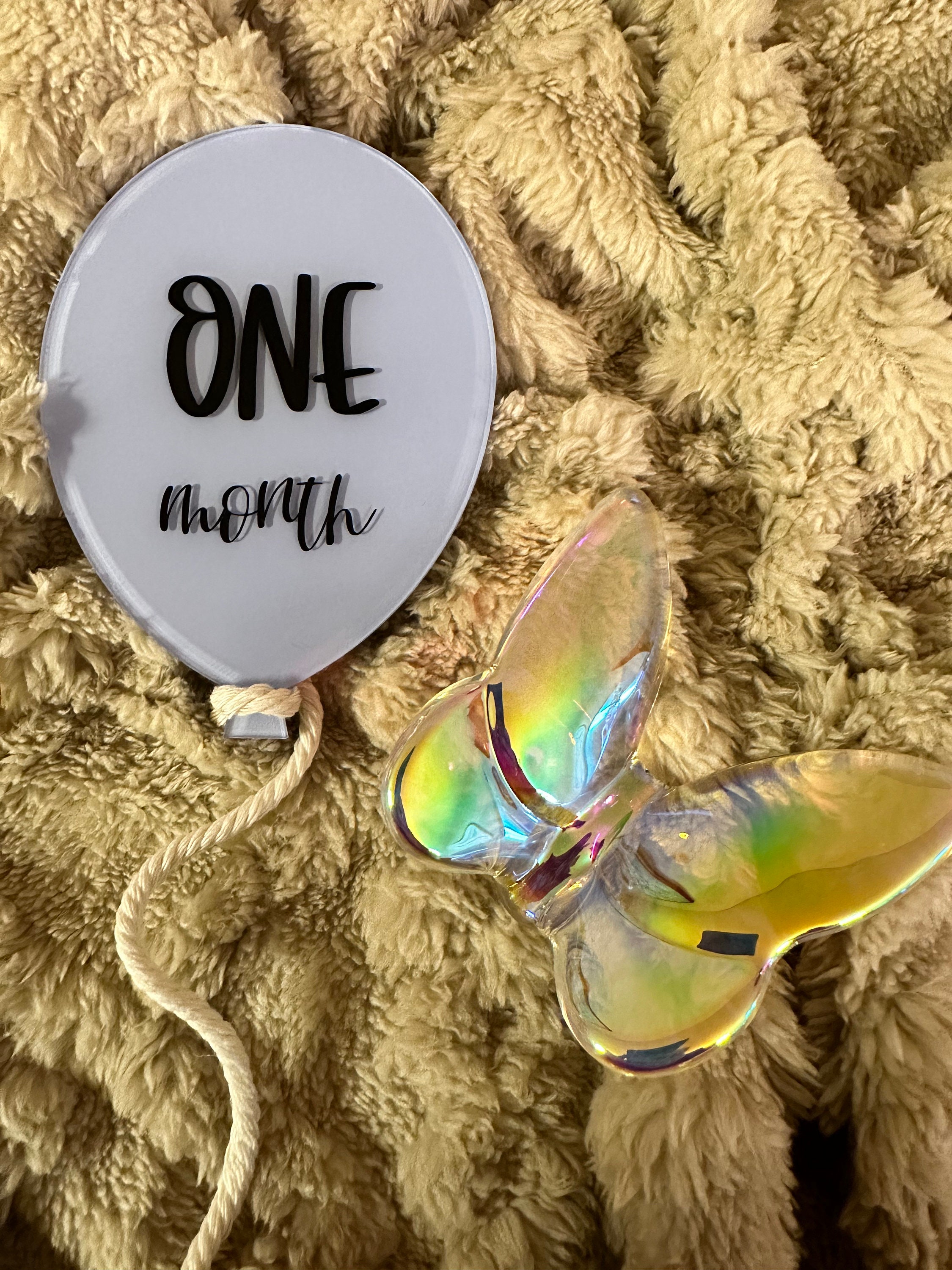 Acrylic Baby Milestone Balloons Monthly Balloon Milestone Balloon Baby ...