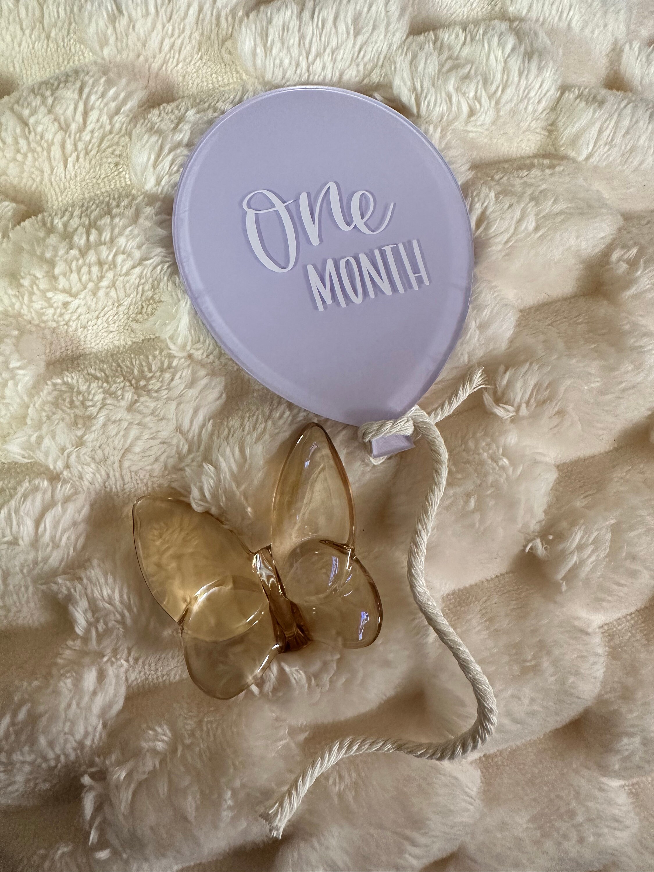 Acrylic Baby Milestone Balloons Monthly Balloon Milestone Balloon Baby ...