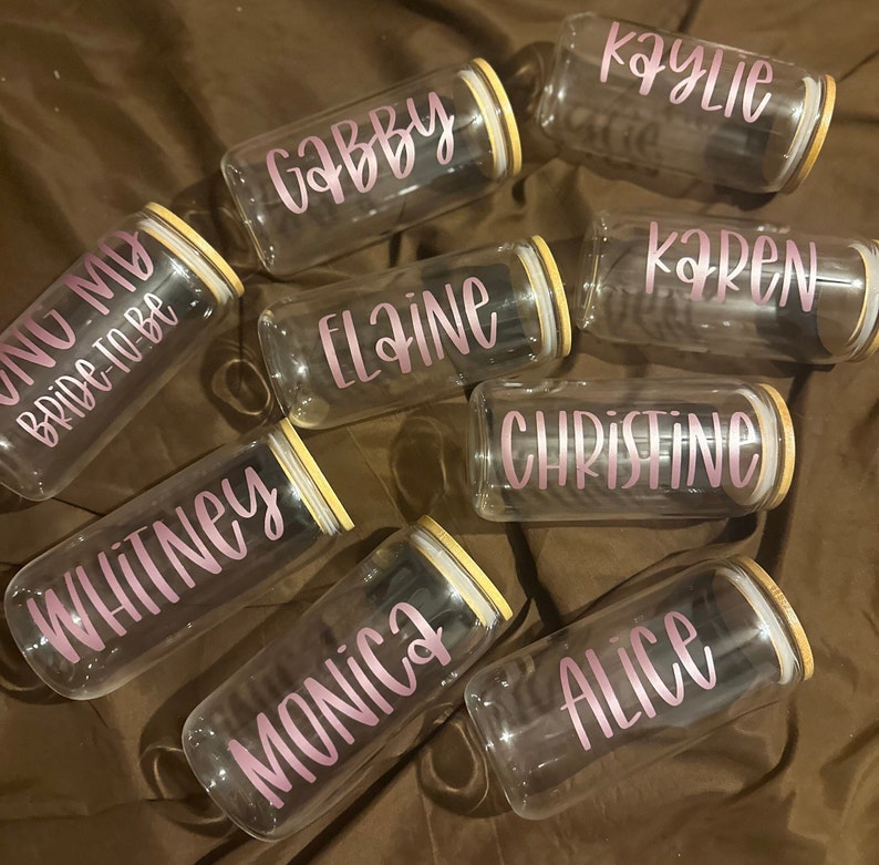 Glass Tumblr | Custom Glass Tumblr | Personalized Ice Coffee Cup - Etsy