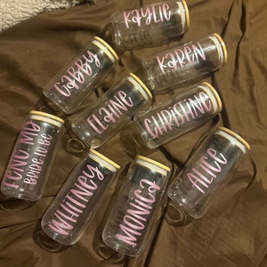 Glass Tumblr | Custom Glass Tumblr | Personalized Ice Coffee Cup - Etsy