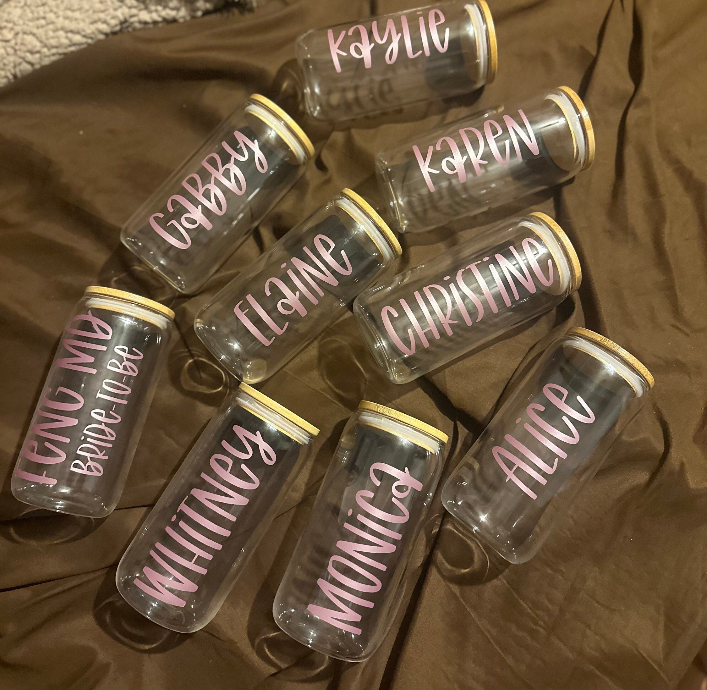 Glass Tumblr | Custom Glass Tumblr | Personalized Ice Coffee Cup - Etsy