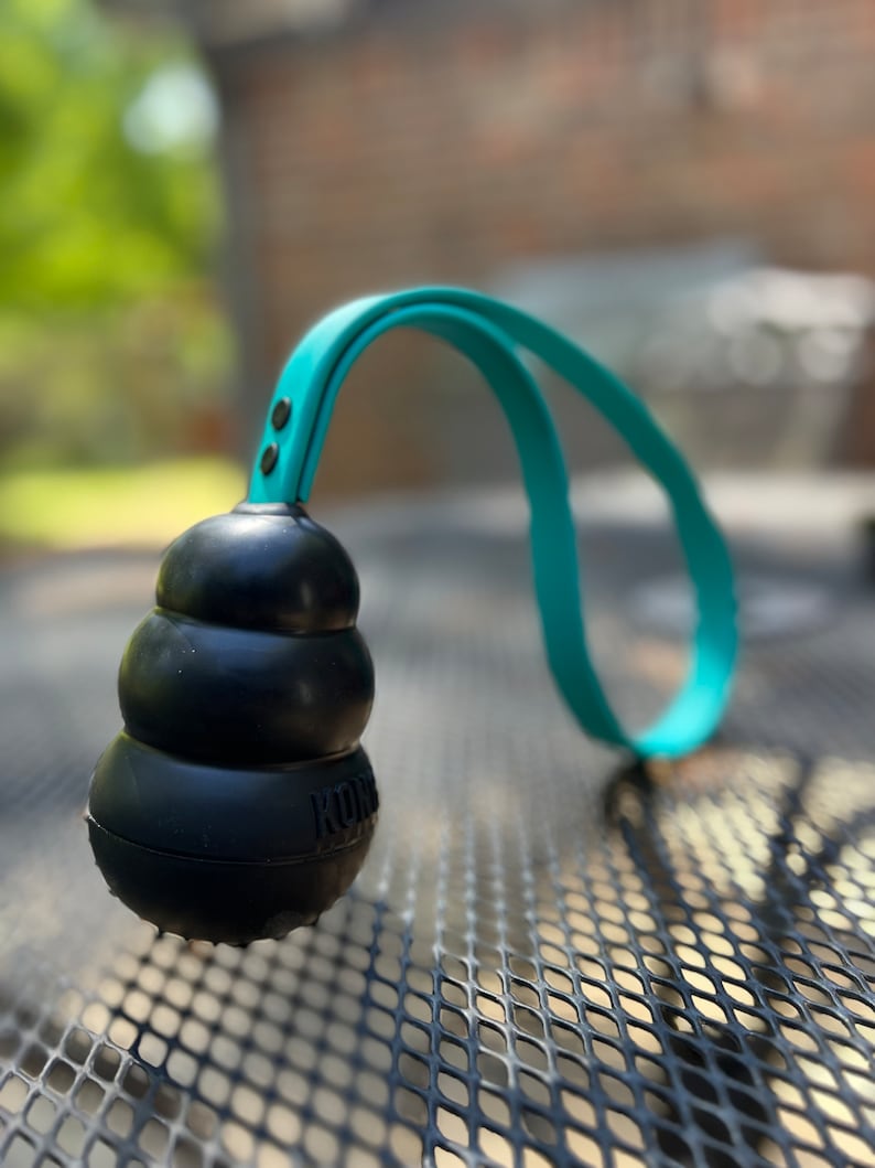Kong Toy With Biothane Loop Tug Toy Ball Tug K9 Reward K9 - Etsy