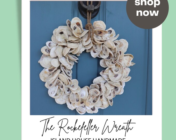 The Rockefeller Wreath Luxury Beach House Decor Oyster Shell Wreath ...