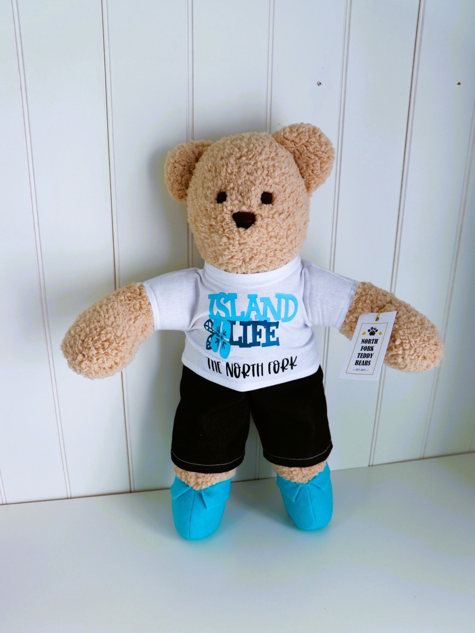 Island Life Teddy Bear, Beach Town, Coastal Grandma Beach House Decor ...