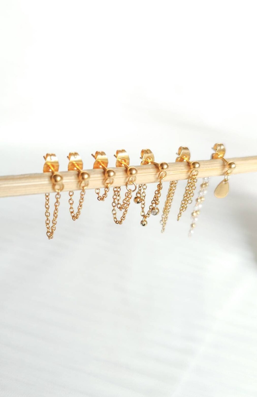 Stainless Earring, Chain Earring, Handmade Earrings - Etsy