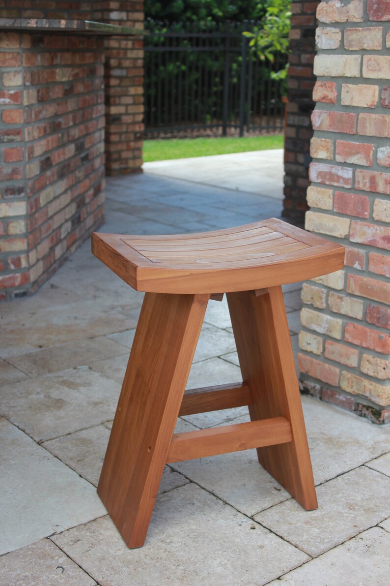 The Original 24 Tall Asia® Teak Counter Stool - Etsy