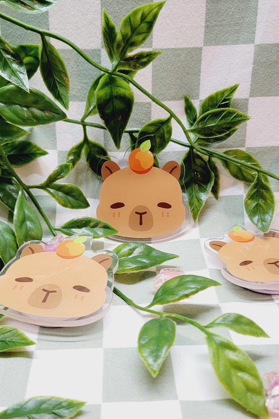 Cute Capybara Phone Grips/ Kawaii Phone Grips/ Acrylic Phone Grips - Etsy