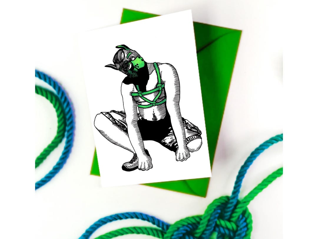 Puppy Velkan Shibari Art Greetings Card A6 - Etsy