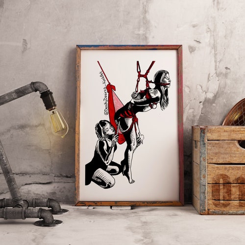 Suspension Shibari Art Print LIMITED EDITION A4 - Etsy