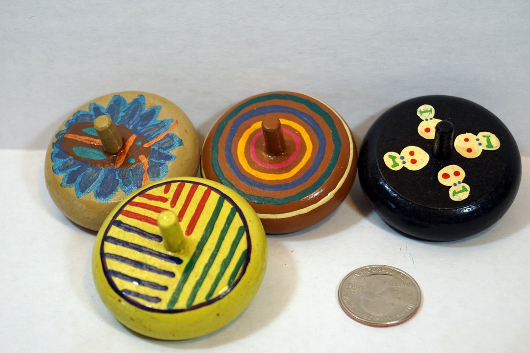 TOPS Handmade Wooden Spinning Tops Medium Classic Shape - Etsy