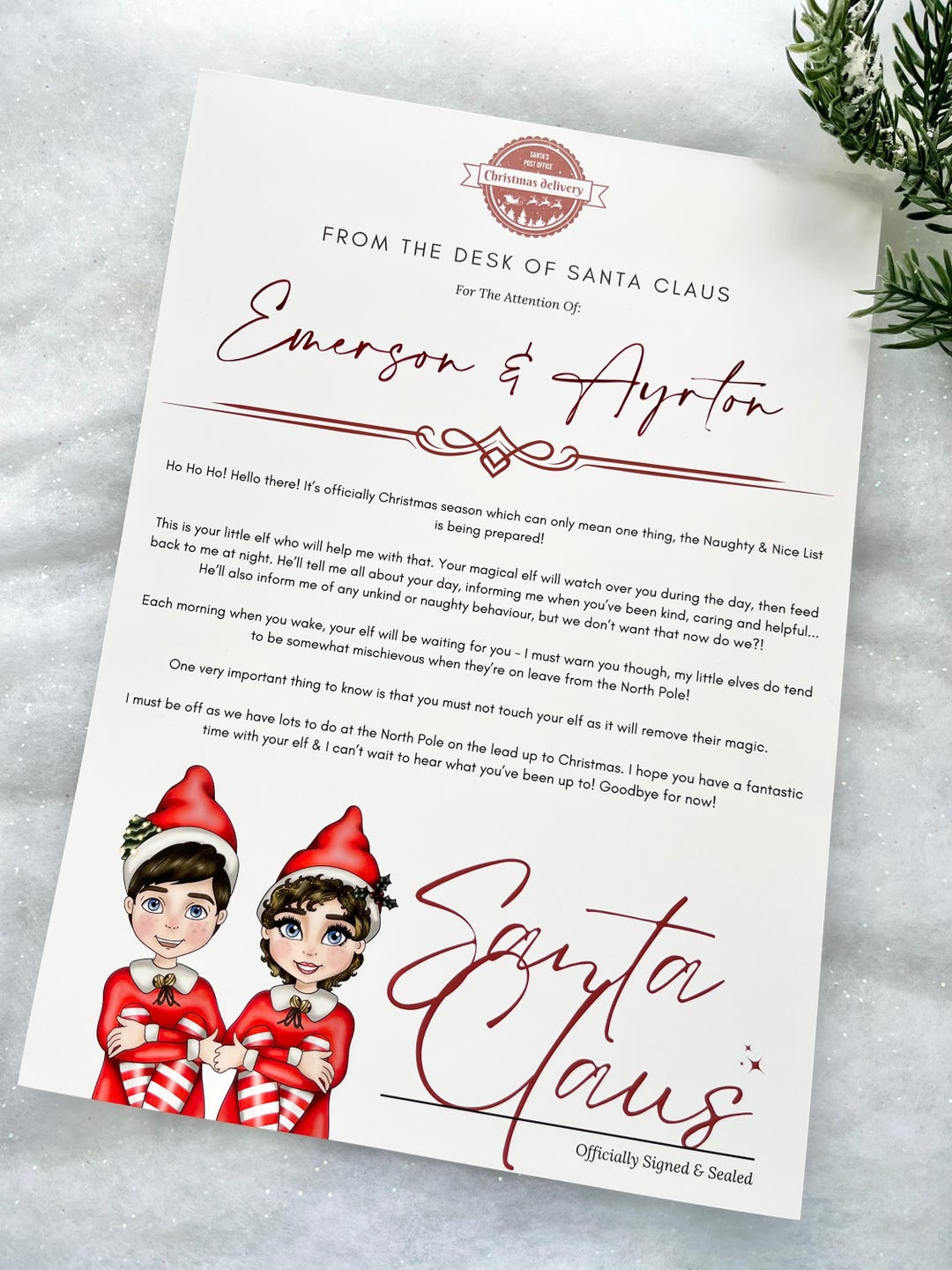 Personalised Elf Arrival Letter December Elves Elf - Etsy UK