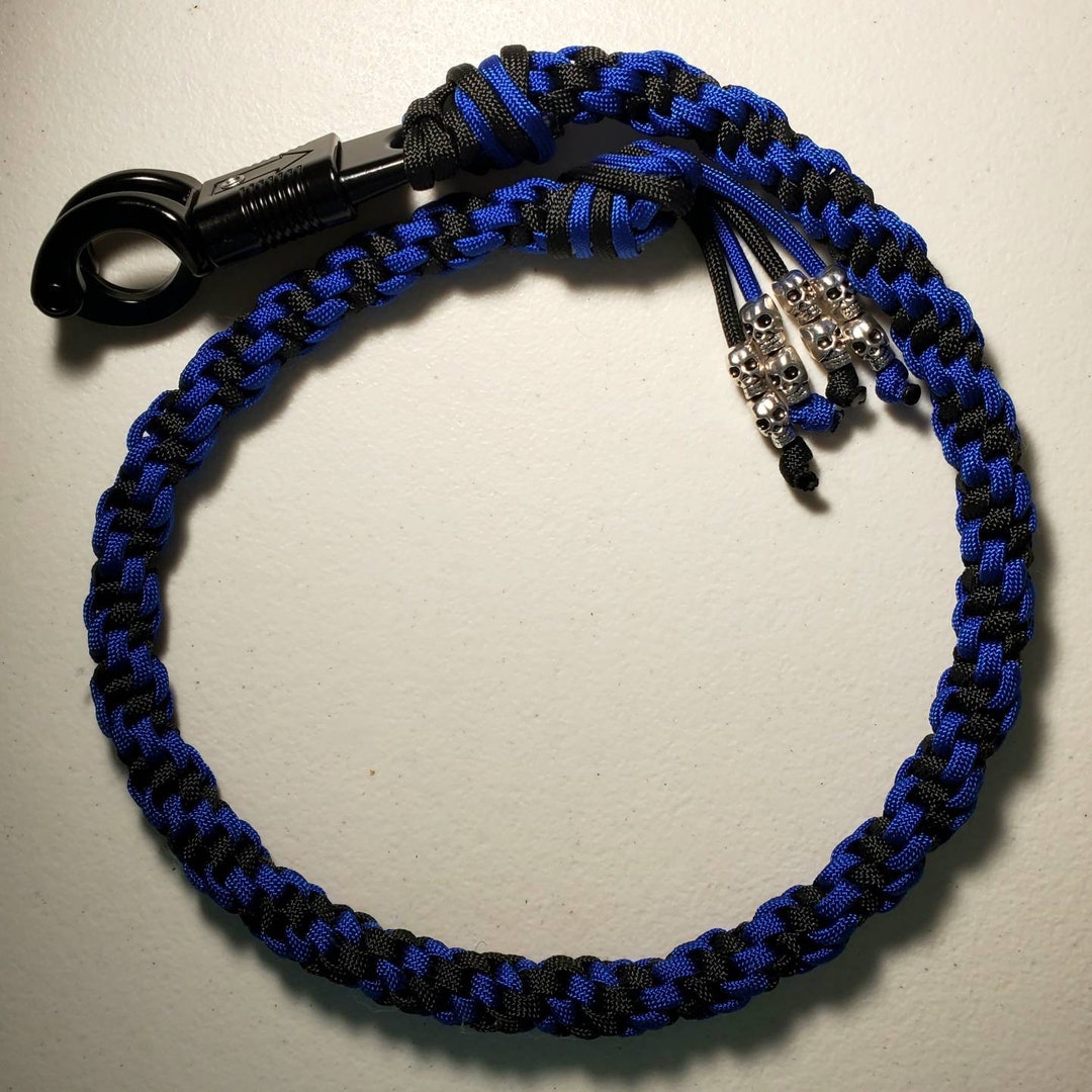 All Black and Blue Skulls With Black Panic Snap. this Item is Made to ...