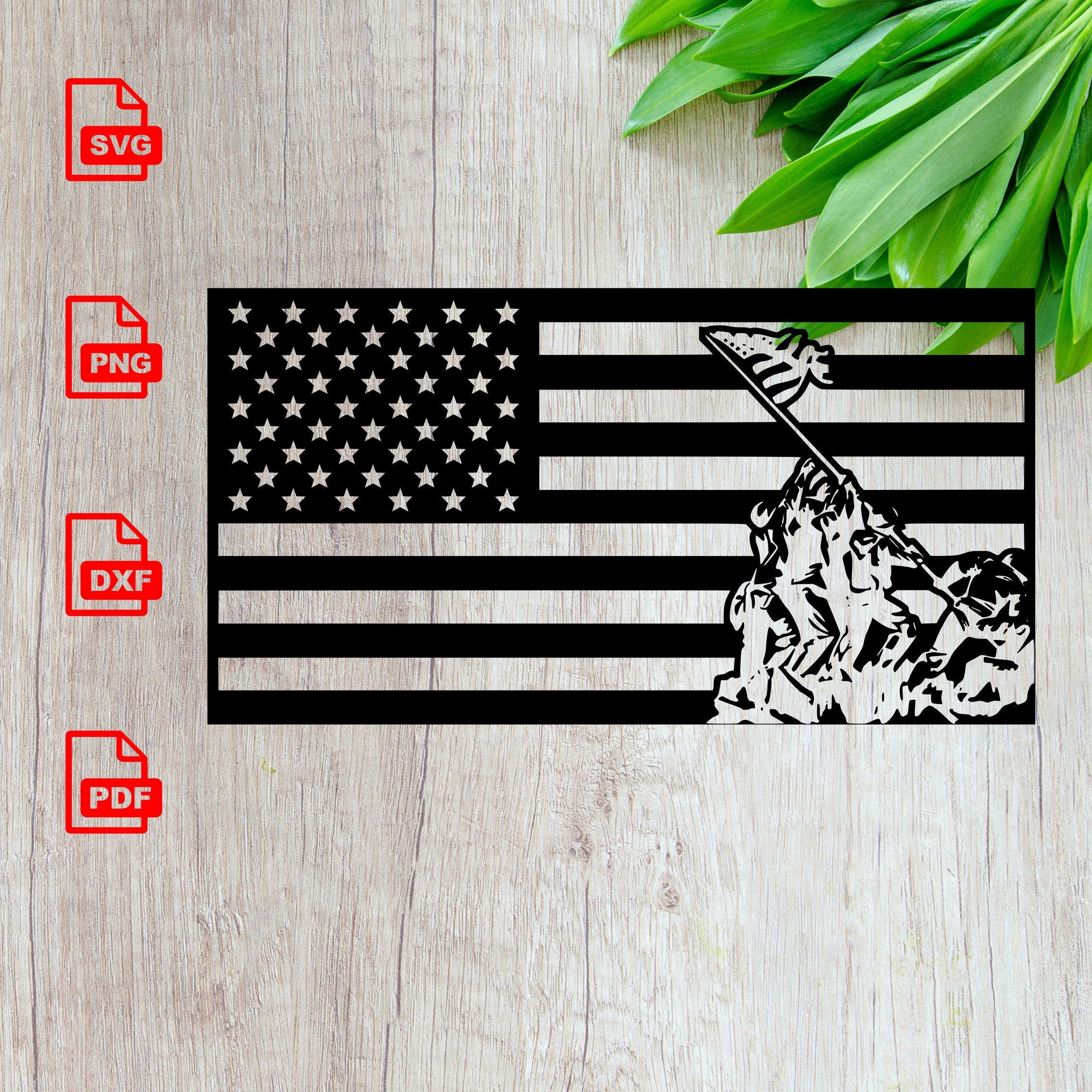 USMC Iwo Jima Flag | Svg Dxf Png Pdf | United States | Marines ...