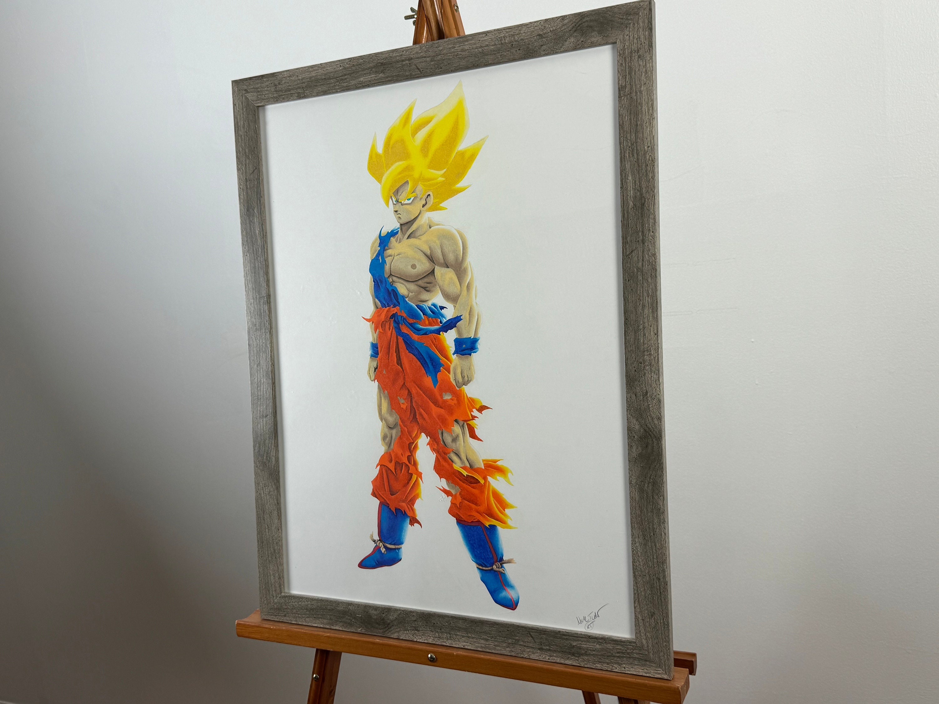 Super Saiyan Goku Original Color Pencil Art Piece - Etsy