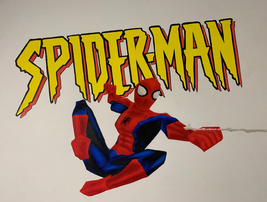 Spider-man 2000 PS1 Colored Pencil Art - Etsy