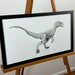Dromaeosaur Raptor Original Graphite Art Piece - Etsy