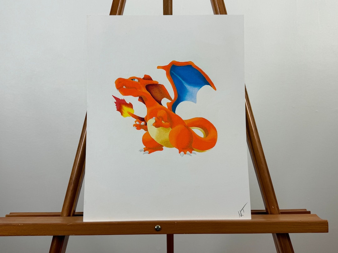 Pokémon Charizard Original Premium Colored Pencil Art Piece - Etsy