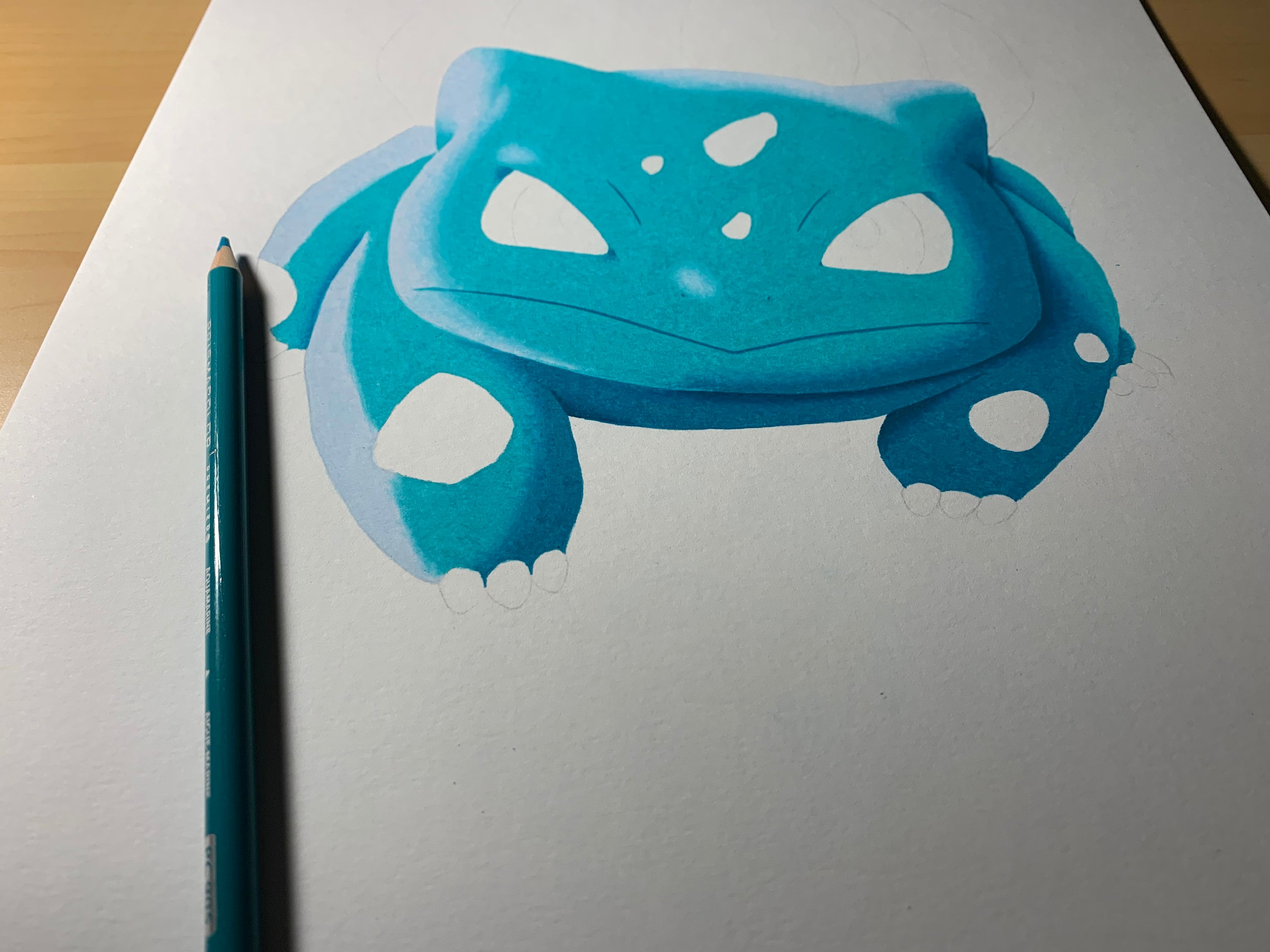 Pokémon Bulbasaur Original Colored Pencil Art Piece - Etsy