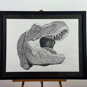 Dromaeosaur Raptor Original Graphite Art Piece - Etsy