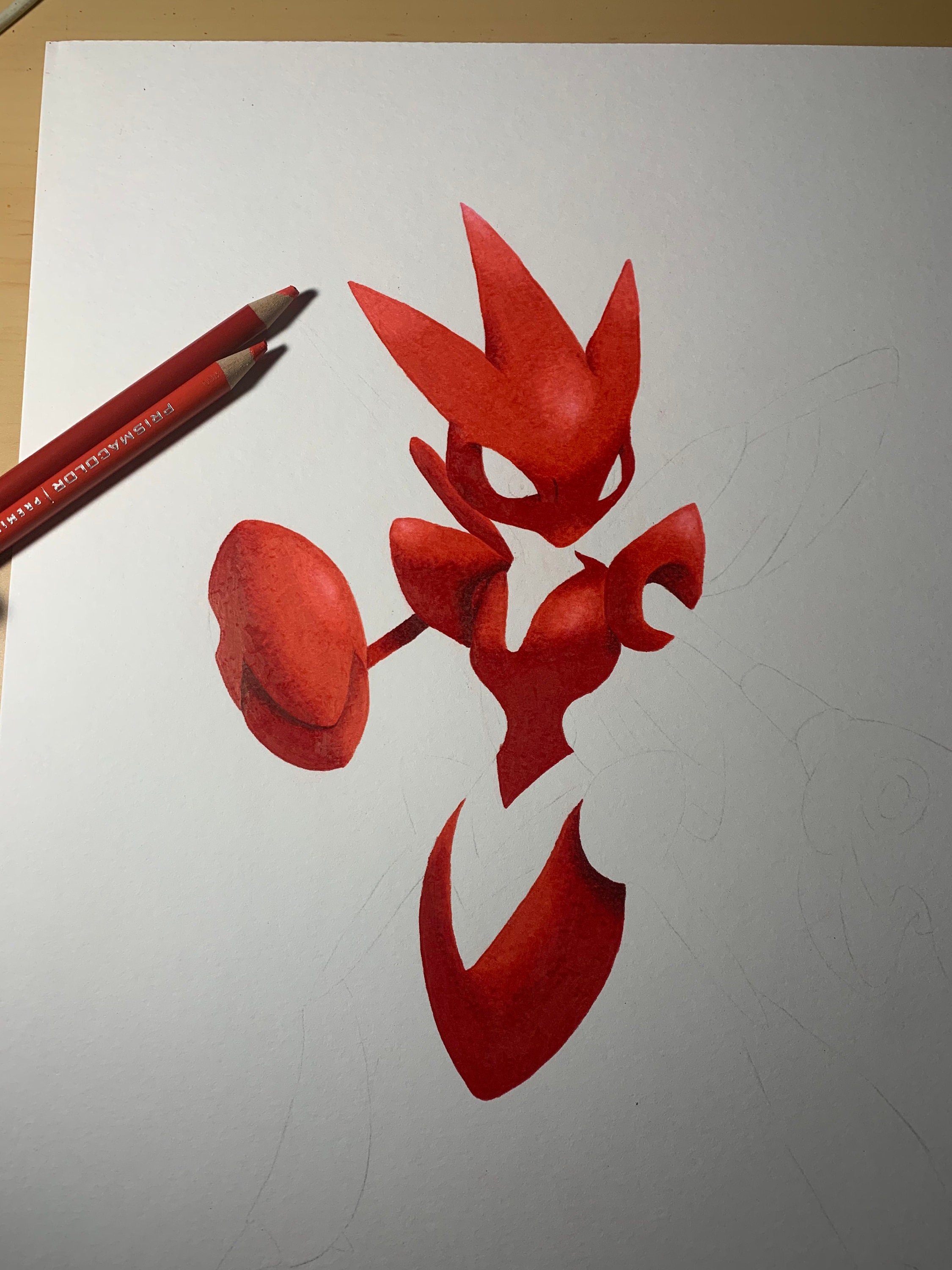 Pokemon Scizor Original Colored Pencil Art Piece - Etsy