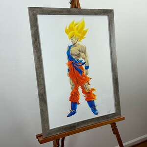 Super Saiyan Goku Original Color Pencil Art Piece - Etsy