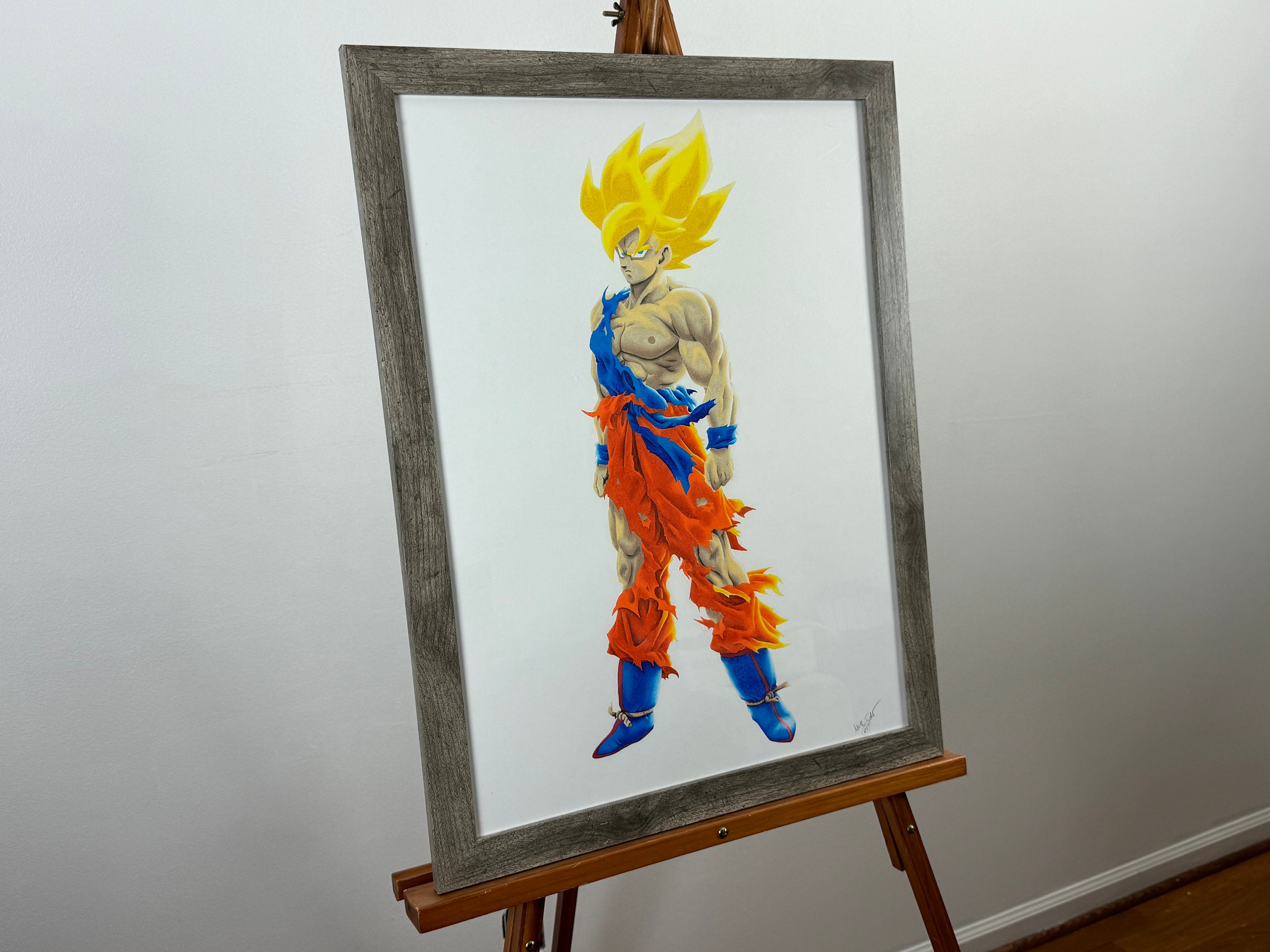 Super Saiyan Goku Original Color Pencil Art Piece - Etsy