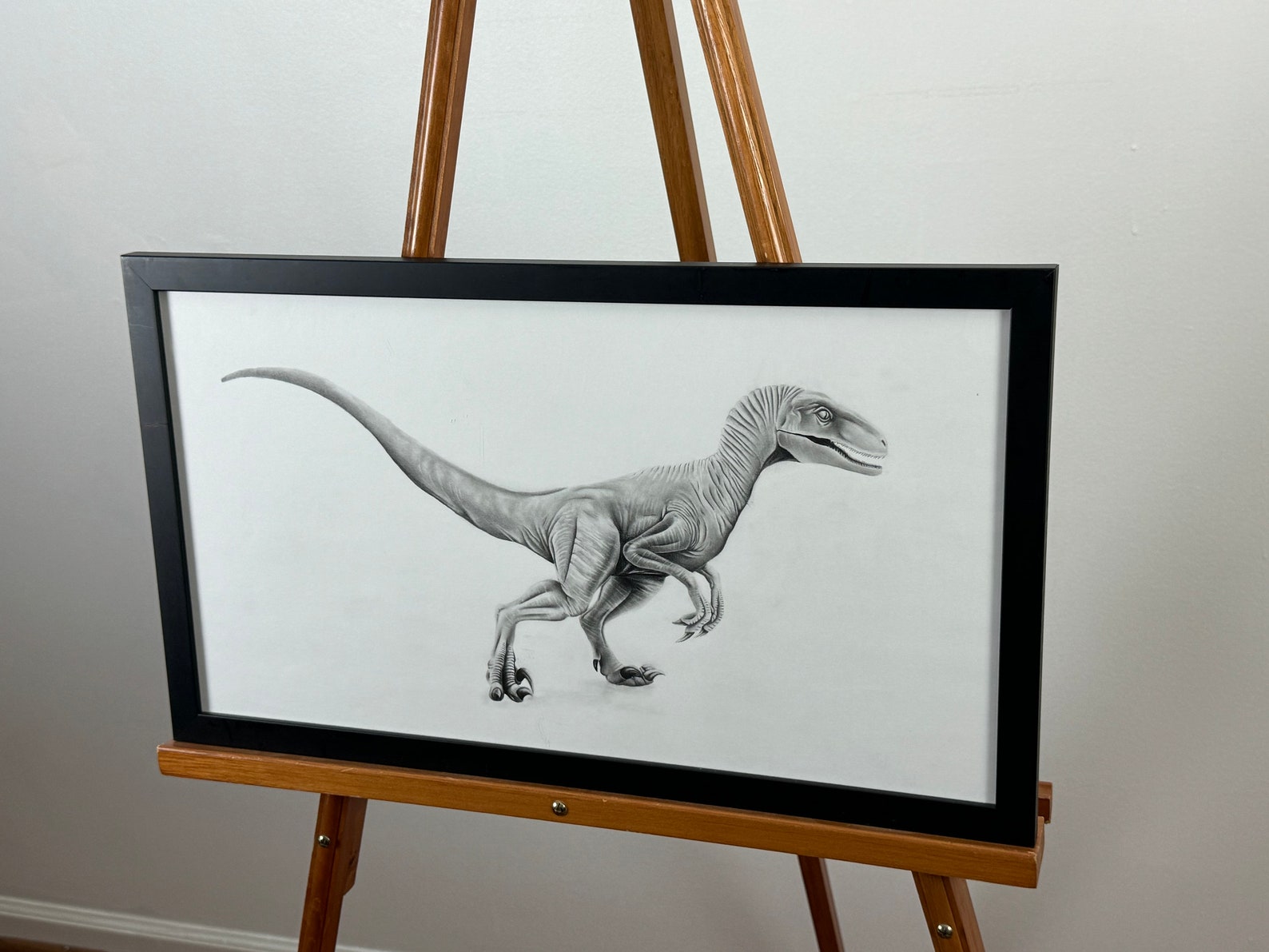 Dromaeosaur Raptor Original Graphite Art Piece - Etsy