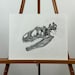 Dinosaur Allosaurus Skull Original Premium Graphite Sketch Art Piece - Etsy