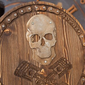 Skull Wall Panel Cast Skull Metal Cast Skull on Wood . - Etsy